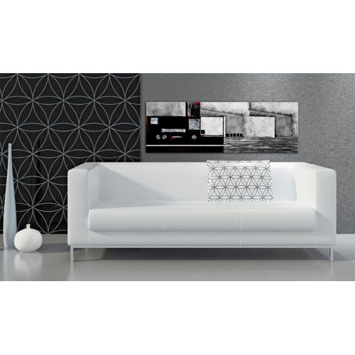Tableau Panoramique - Statique 120 X 40 Cm Gris - Tableau - Toile BUT