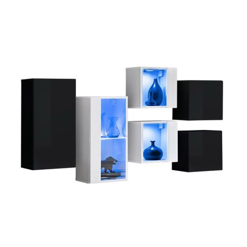 Ensemble Meubles De Salon Switch Sbiv Design. Coloris Noir Et Blanc ...
