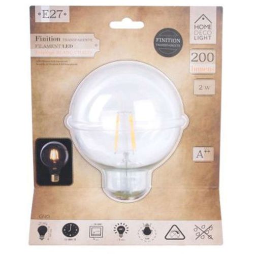 Ampoule G95 Filaments LED "droit" 2w Transparent - Ampoule BUT