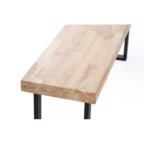 Banc D'assise Coloris Chêne Nordique / Pieds Noir -largeur 120 X ...