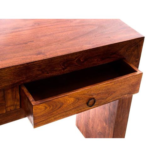 Console / Table Console En Bois Massif Et Acacia Coloris Marron - L ...