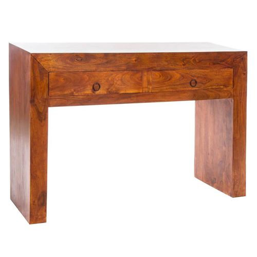 Console / Table Console En Bois Massif Et Acacia Coloris Marron - L ...