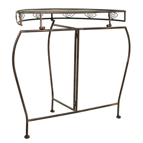 Meuble Console, Table Console En Fer Forgé Coloris Cuivré - L. 75 X P ...