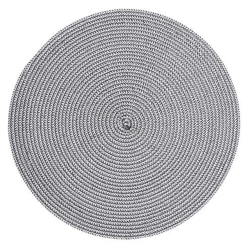 Set De Table Tressé Rond - Diam. 38 Cm - Noir Et Blanc - Set de table BUT