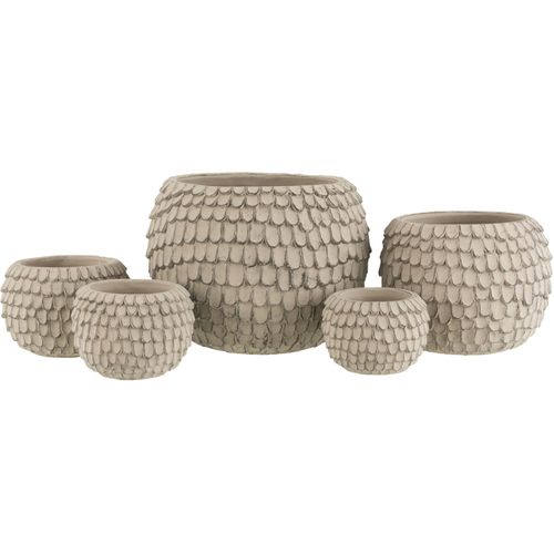 Cache-pot Gris Ciment 32x32x25cm - Pot de fleurs - Bac - Jardinière BUT