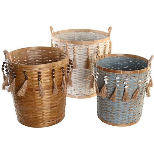 Panier Bambou Déco Tressé Et Coloré - Panier BUT