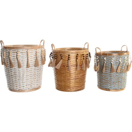 Panier Bambou Déco Tressé Et Coloré - Panier BUT