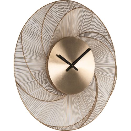 Horloge Murale Dorée Design Rond à Effet Soleil Décoratif - Horloge ...