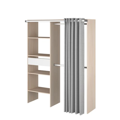 Dressing Une Colonne Avec 4 Niches Et Un Tiroir 182 Cm Blanc - Kit ...