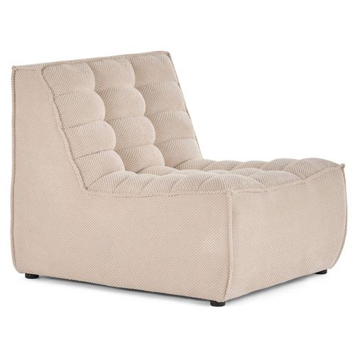 Fauteuil En Velours Texturé Ellie Beige - Voir toute l'offre BUT