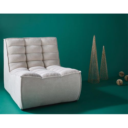 Fauteuil En Velours Texturé Ellie Beige - Voir toute l'offre BUT