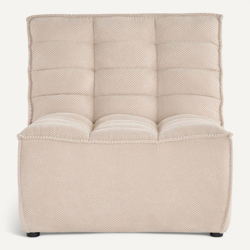 Fauteuil En Velours Texturé Ellie Beige - Voir toute l'offre BUT
