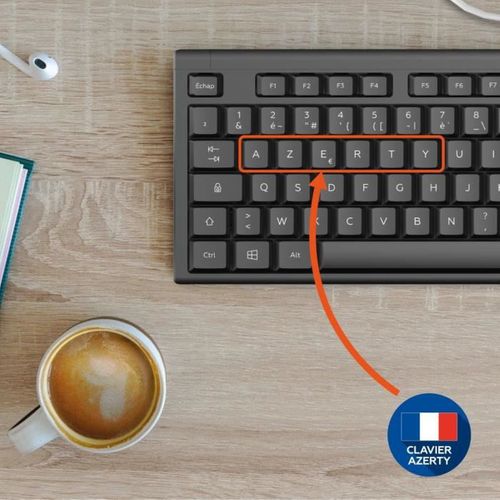 Ensemble Clavier Souris - Alpha - Ergonomique - Sans Fil - Pavé ...
