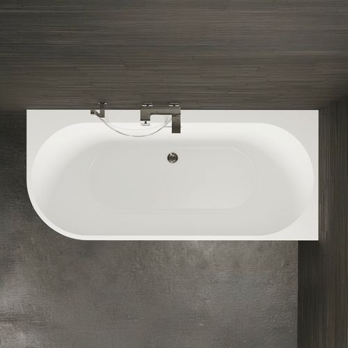 Baignoire Semi-îlot Murale Capri 180 Droite L. 180 X L. 81 Cm - Toute l'offre baignoire BUT