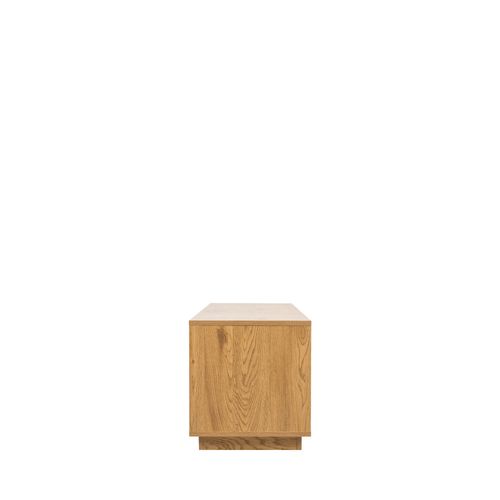 Since - Meuble TV 2 Tiroirs, 2 Niches En Bois L180cm - Bois Clair ...