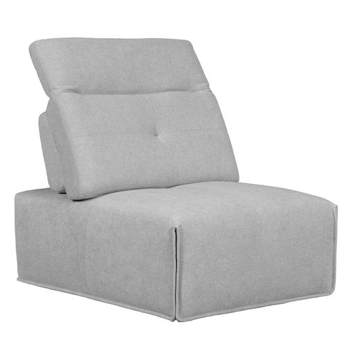 Chauffeuse Modulable Tissu Gris Clair Dossier Réglable - Living ...
