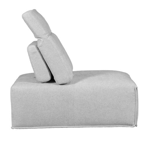 Chauffeuse Modulable Tissu Gris Clair Dossier Réglable - Living ...