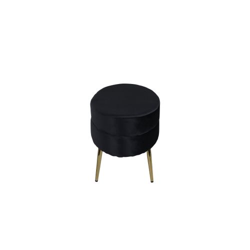 Pouf Design En Velours "otto" 100cm Noir - Pouf - Poire BUT