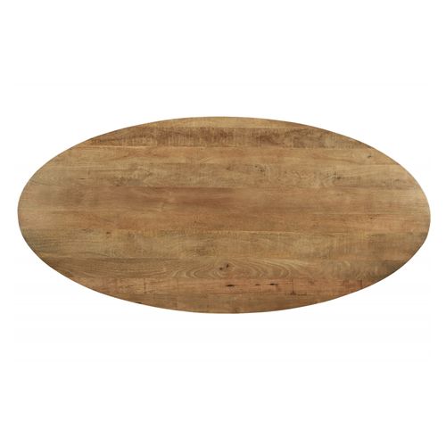 Macy-table à Manger Ovale 8/10 Personnes L.240 Cm, Manguier Et Métal - Table BUT