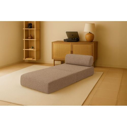 Fauteuil Modulable Et Convertible - Tissu Tweed - Marron - Chauffeuse BUT