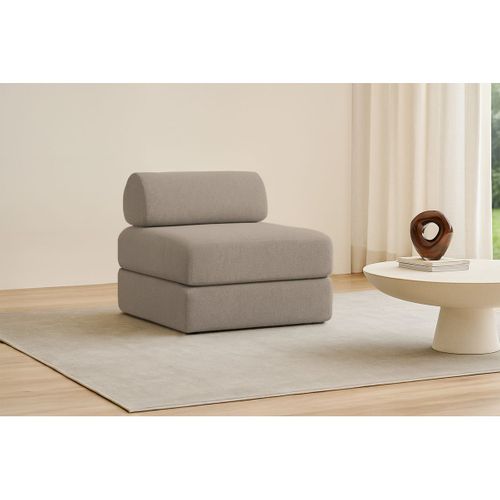 Fauteuil Modulable Et Convertible - Tissu Lisse - Taupe - Chauffeuse BUT
