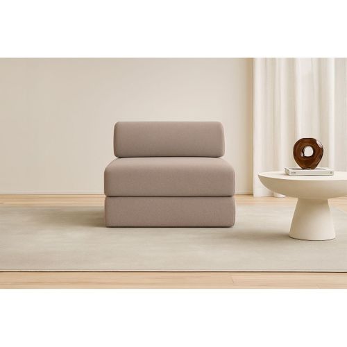 Fauteuil Modulable Et Convertible - Tissu Lisse - Marron - Chauffeuse BUT