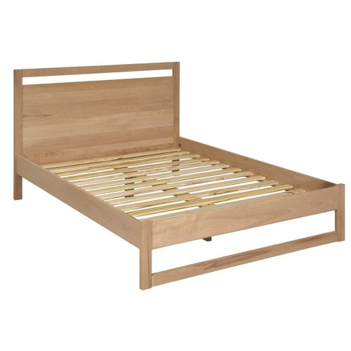 Pack Lit Avec Matelas 140x190 Cm Lio Bois Naturel - Lit BUT
