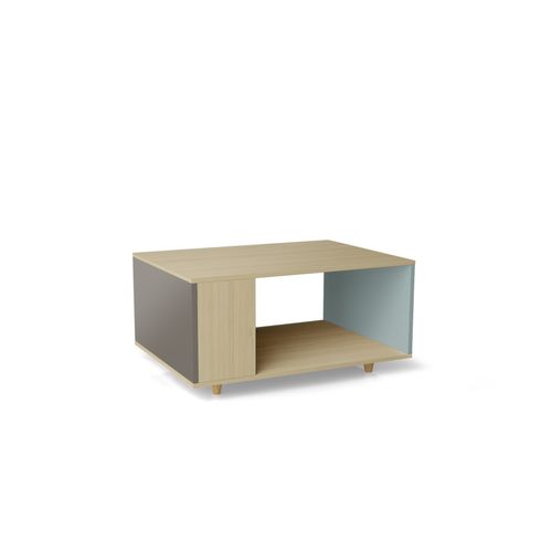 Table Basse En Bois Recyclé Ligatio Chêne Clair - Gris Foncé - Bleu ...