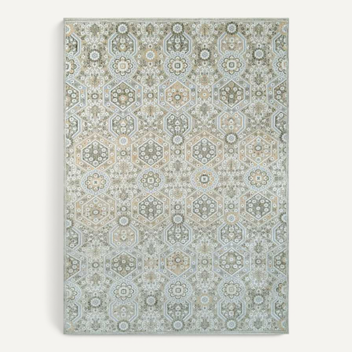 Tapis Oriental Vert Beige Nantes 20 Vert - 160x230 Cm - Tapis salon et ...