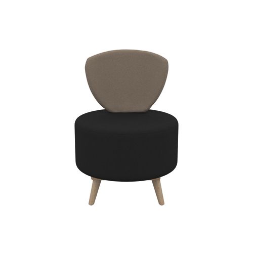 Chauffeuse design PETAL BUT PRO taupe/noir - Chaise - Fauteuil bureau BUT