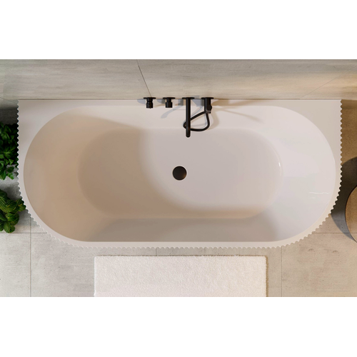 Baignoire Semi Îlot - 170 X 75 Cm - Avec Siphon Chrome - Pieds - Inclus - Leya - Toute l'offre ...