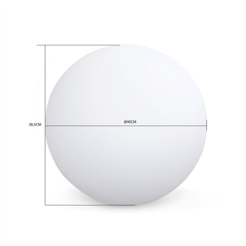 Boule LED 40cm - Sphère Décorative Lumineuse. 16 Couleurs. Ø 40cm - Eclairage extérieur et ...