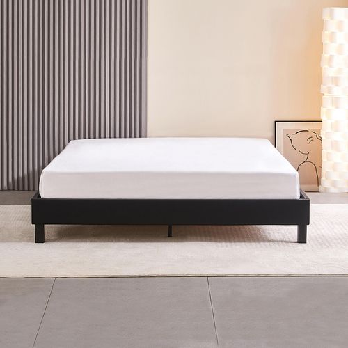 Lit Design Noir Avec Sommier 140x190 Cm - Nocta - Lit BUT