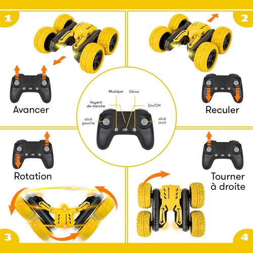 Véhicule Tout Terrain 4x4 Télécommandé 4 Roues Motrices Et LED ...