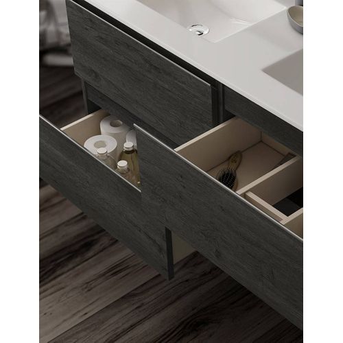 Ensemble Meuble De Salle De Bains Inglet 120cm Ebony - Meuble vasque BUT