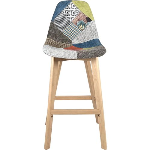 Lot De 2 Chaises De Bar Patchwork Floral Slick 67 Cm Pieds Bois ...
