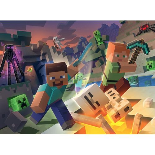 Puzzle 100p XXL Monstres De Minecraft - BUT