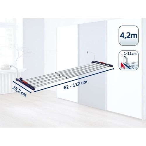 Séchoir Mural Quartett 81413, Étendoir Mural Avec 4,2m D'étendage Et ...