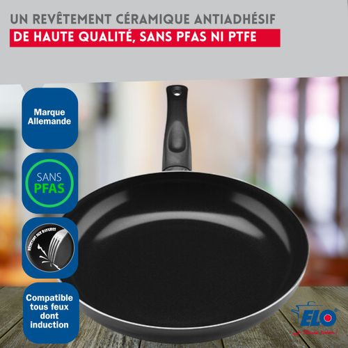 Ensemble De 2 Poêles De Cuisson 20 Et 32 Cm Et 2 Faitouts 16 Et 24 Cm Elo Prima Brillant ...