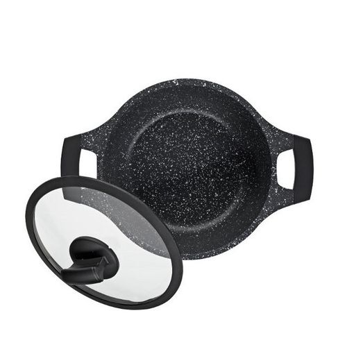 Faitout Fonte D'aluminium 24cm + Couvercle Verre - 12219 - Casserole - Poêle - Wok BUT