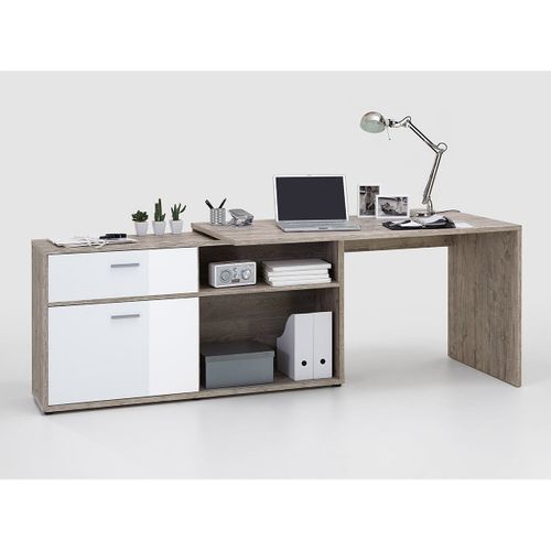 Bureau D'angle Convertible Et Rangements L138cm - Bureau - Secrétaire BUT