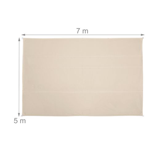 Voile D'ombrage Rectangulaire Beige - Voile - Toile d'ombrage BUT