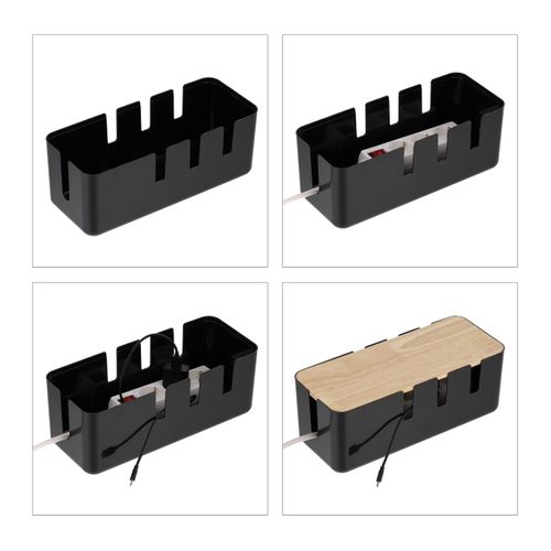 Boîte Cache-câbles Avec Couvercle Bois - Boite de rangement BUT