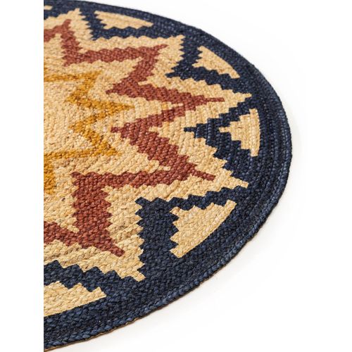 Tapis De Jute Sahara Multicouleur 115 Cm Round - Tapis salon et chambre BUT