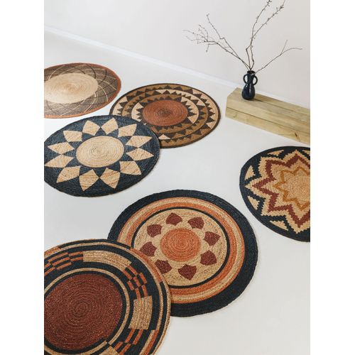 Tapis De Jute Sahara Multicouleur 115 Cm Round - Tapis salon et chambre BUT