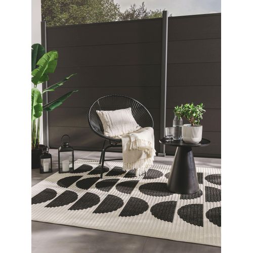 Tapis D'extérieur Et Intérieur Taro Noir Et Blanc 200x290 Cm - Tapis d'extérieur BUT