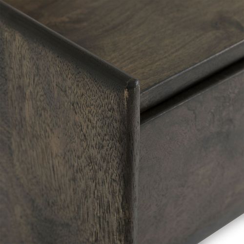 Table De Chevet Turu 1 Tiroir En Bois Massif - Brun - Table de chevet BUT