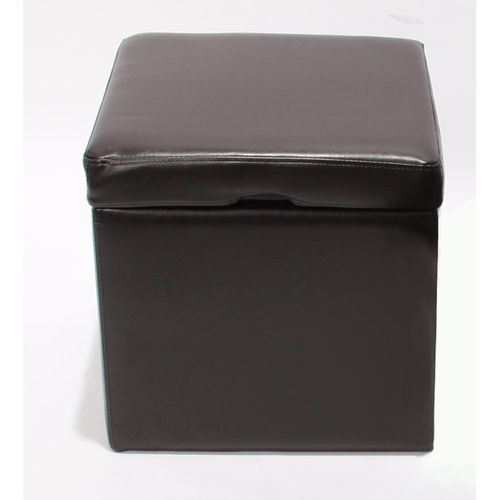 Pouf Cube, Box De Dépôt Onex, Avec Abattant, 45x44x44cm ~ Marron - Pouf ...