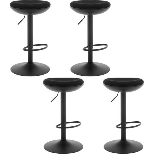 4 X Tabourets Bar Rond,chaises De Bar Rembourré,hauteur Réglable ...