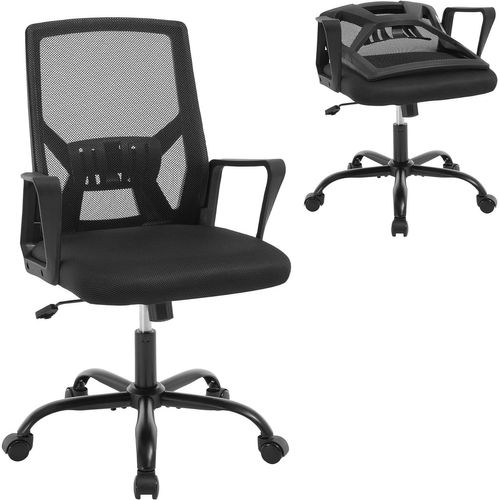 Chaise De Bureau Pivotante, Avec Dossier Rabattable En Maille Haute ...